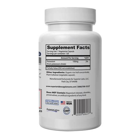 Potassium Citrate Superior Labs