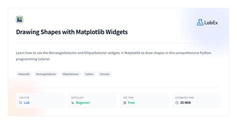 Desenhando Formas Com Widgets Do Matplotlib Labex