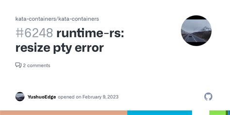 Runtime Rs Resize Pty Error · Issue 6248 · Kata Containerskata