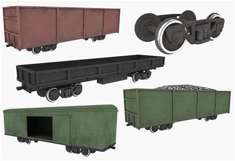 철도 운송 세트 3d 모델 20 Fbx Free3d