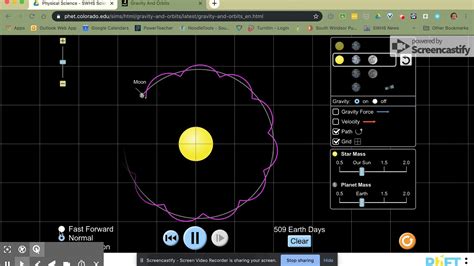 Review Tutorial Phet Gravity And Orbit Simulation Youtube