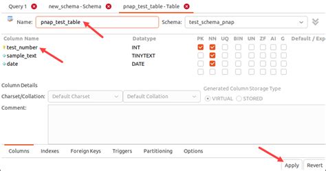 how to create mysql database in workbench