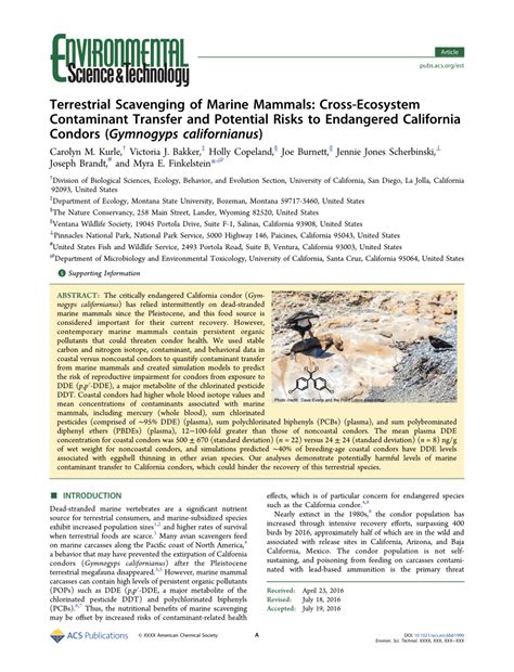 Pdf Terrestrial Scavenging Of Marine Mammals Cross Ecosystem