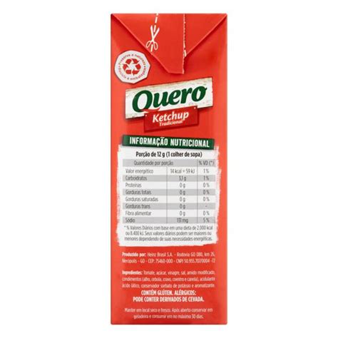 Ketchup Tradicional Quero Food Service Caixa 1150g Nosso Pão