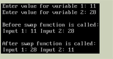 Solved By C A Create A Function Swap That Will Swap Chegg Com