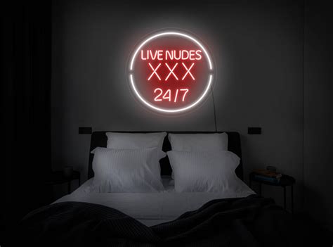 Strip Club Neon Sign Strip Club Decor Live Nudes Neon Sign Strip