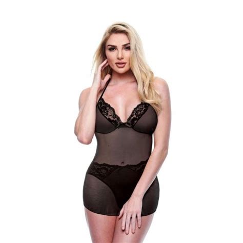 Baci Lingerie 2 Piece Black Chemise And Panty Set M L Sex Toy Hotmovies