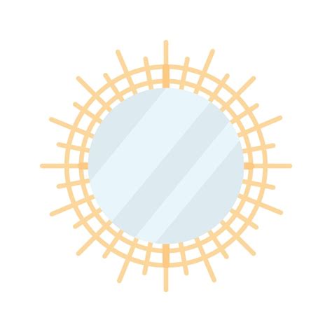 Premium Vector Decorative Wall Mirror Semi Flat Color Vector Object
