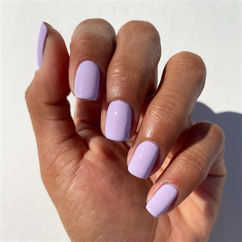 Purple Shellac Nails Lavender Nail Polish Light Purple Nails Squoval