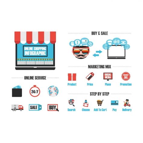 쇼핑 온라인 인포 그래픽 템플릿 Eps Uidownload