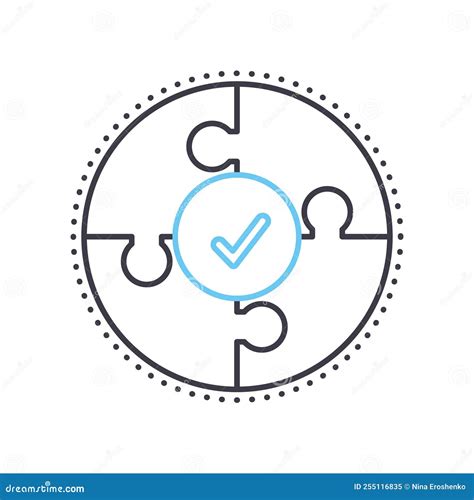 Solution Line Icon Outline Symbol Vector Illustration Concept Sign Stock Vector