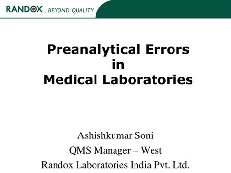Ppt Preanalytical Errors In Medical Laboratories Powerpoint Presentation Id 4419525