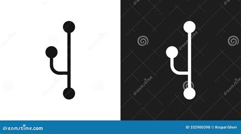 Code Branch Icon Logo Set Vector Stock Vector Illustration Of