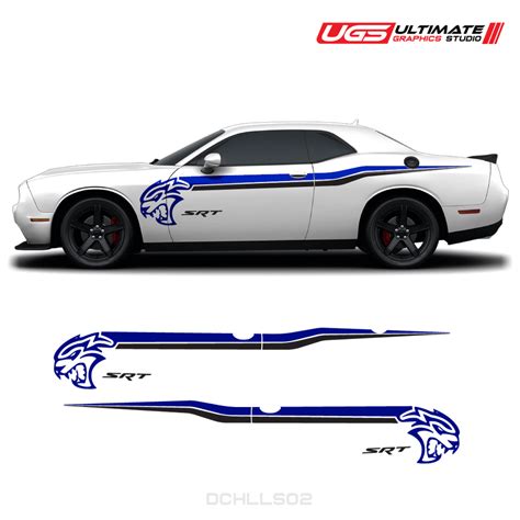 Dodge Challenger Hellcat Srt Side Graphics 2 Colors Ultimate Graphics