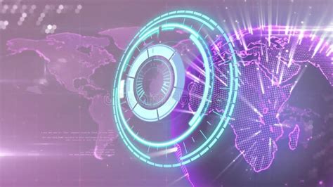 animation of lock in shield infographic interface with connecting dots