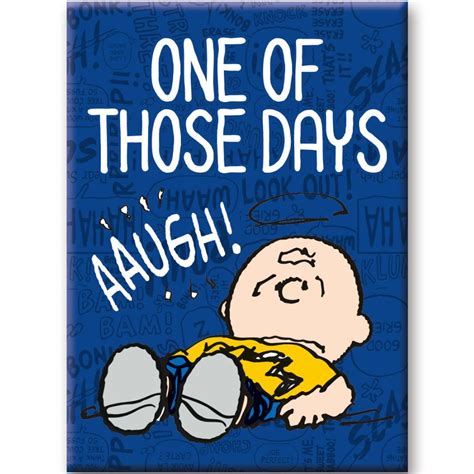 One Of Those Days Peanuts Flat Fridge Magnet Retrofestiveca