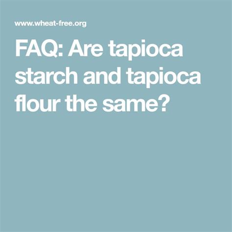 Tapioca Starch Vs Tapioca Flour Whats The Difference