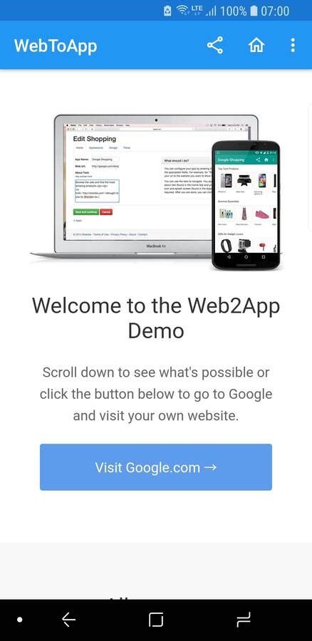 Web2app Quickest Feature Rich Android Webview By Sherdleapps Codecanyon