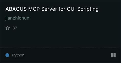 abaqus mcp server for gui scripting glama