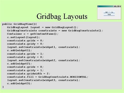 Computer Science 209 Guis Modelviewcontroller Layouts Graphical User