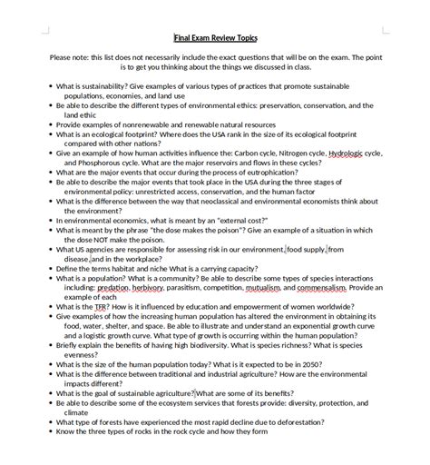 Solved Final Exam Review Topics Please Note This List Does