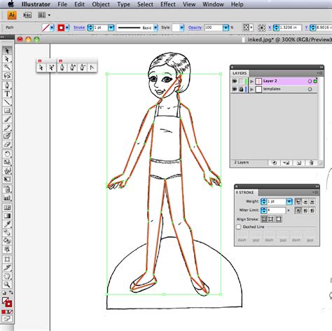 Paper Doll School Tracing A Doll In Illustrator
