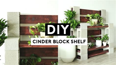 Shelves Made With Concrete Blocks