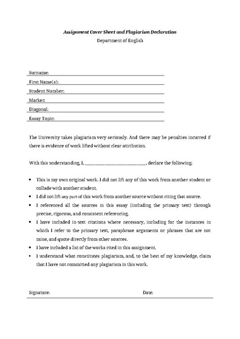 English Assignment Cover Pages For All Assignments If You Struggle To