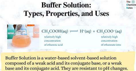 Buffer Solution Types Properties And Uses
