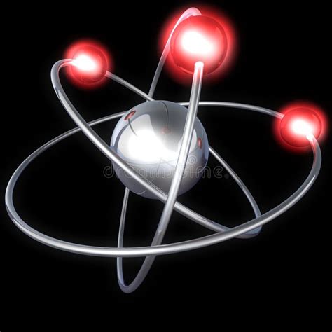 Atom Structure On A Black Background Stock Illustration Illustration Of Neutron Cutout 28765737