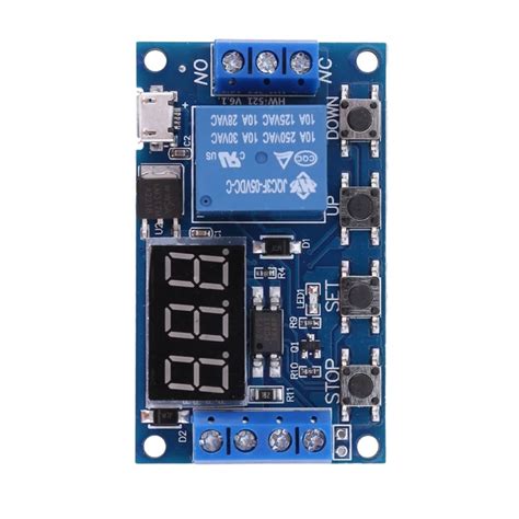 CHANNEL RELAY Module Times Delay Power Board With LED Display For DIY Micro EUR