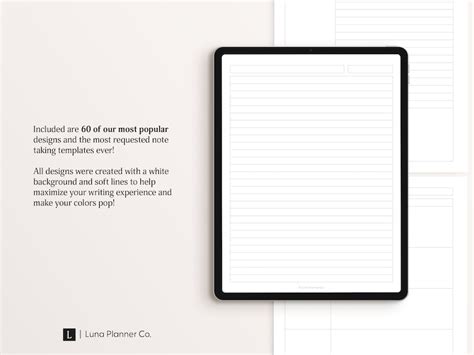 Digital Note Taking Templates Bundle Multi Color 500 Templates