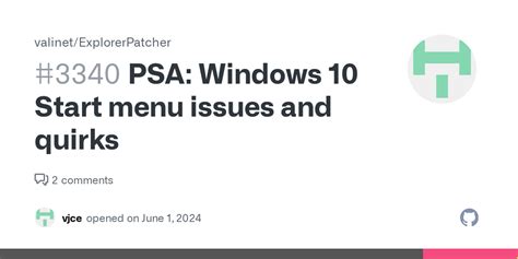 psa windows 10 start menu issues and quirks · issue 3340 · valinet