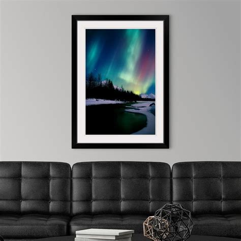 Northern Lights Over Portage River Valley Sc Alaska Canvas Art Prints