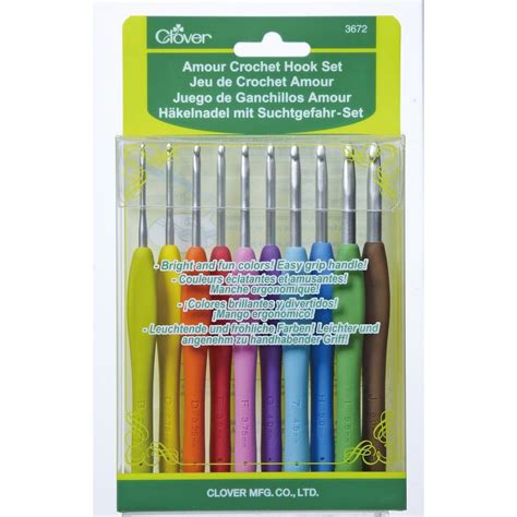 Clover Amour 10pc Crochet Hook Set
