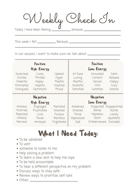 Counselingtherapy Check In Sheet Etsy