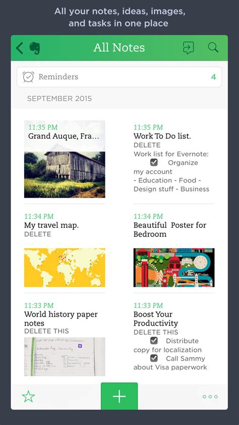 Evernote App Gets Support For Ios 9 3d Touch For Iphone 6s And Iphone