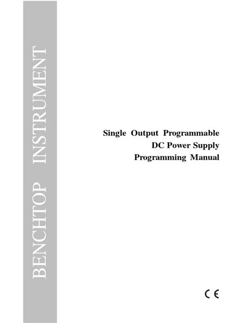 single output programmable dc power supply programming manual rev4