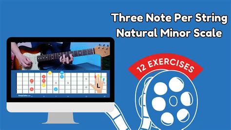 Three Note Per String Natural Minor Scale Simply Guitar