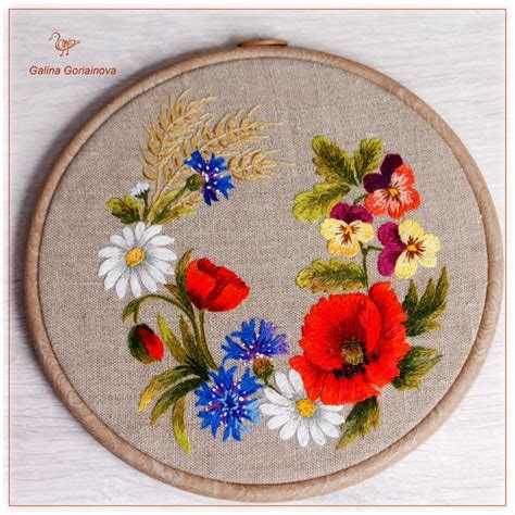 Вышивка гладью цвета Дизайны вышивки Вышивка Вышивка шерстью