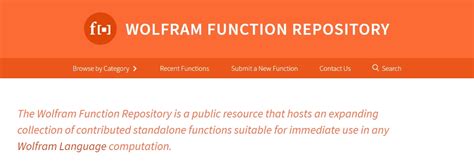 📒 🙍🏼 🕑 Wolfram Function Repository Open Access Platform For Wolfram