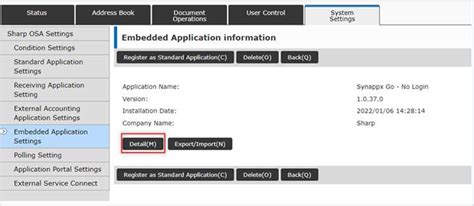 System Configuration Synappx Support Centre