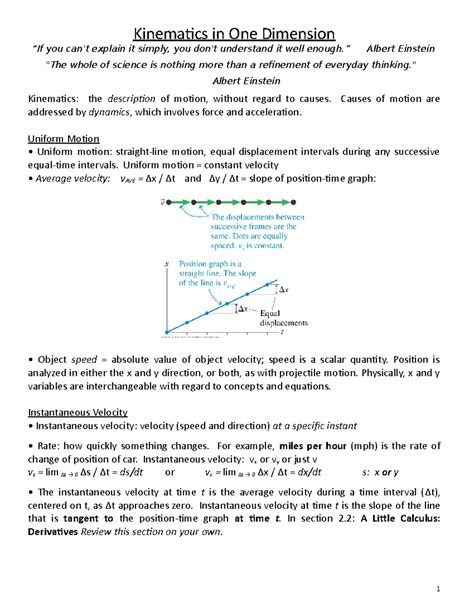 Kinematics And Graphing Information Kinematics In One Dimension If You Can T Explain It