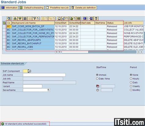 Schedule Sap Standard Jobs