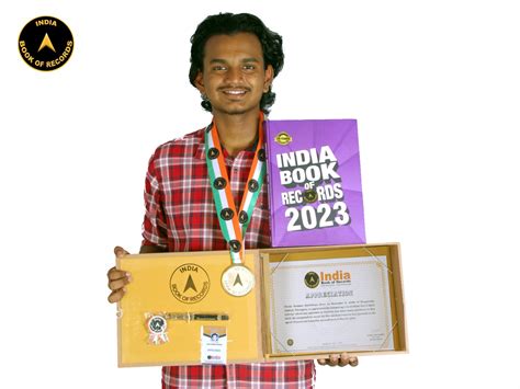 Challa Venkata Karthikeya Appreciation India Book Of Records