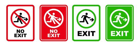 Exit Area Prohibited Sign Emergency Escape Evacuation Printable Symbol