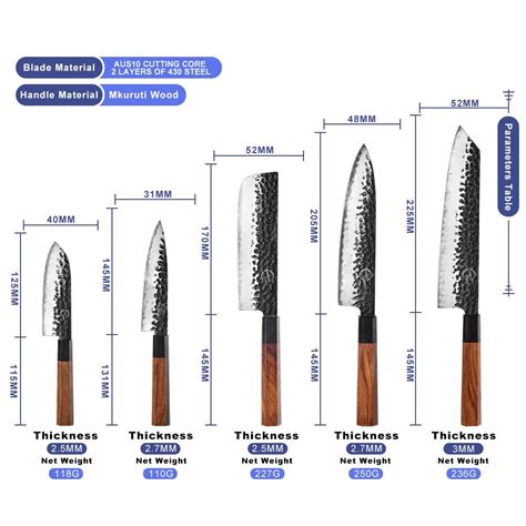 Japanese Chef Knives Set 3 Layers Aus 10 Steel Mea Vicedeal