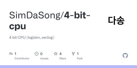 GitHub SimDaSong Bit Cpu Bit CPU Logisim Verilog