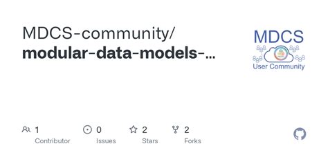 Github Mdcs Community Modular Data Models Include
