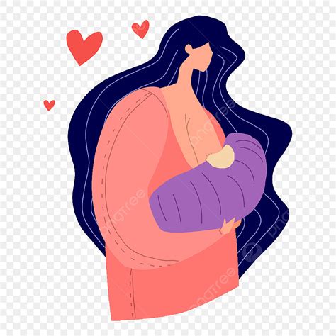 캐릭터 일러스트 모유 수유 평면 그림 사람 캐릭터 모유 수유 아가 Png 일러스트 및 Psd 이미지 무료 다운로드